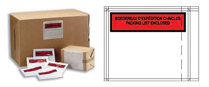 Packing slips envelopes 4.25" x 5.5", printed in small "PACKING LIST ...